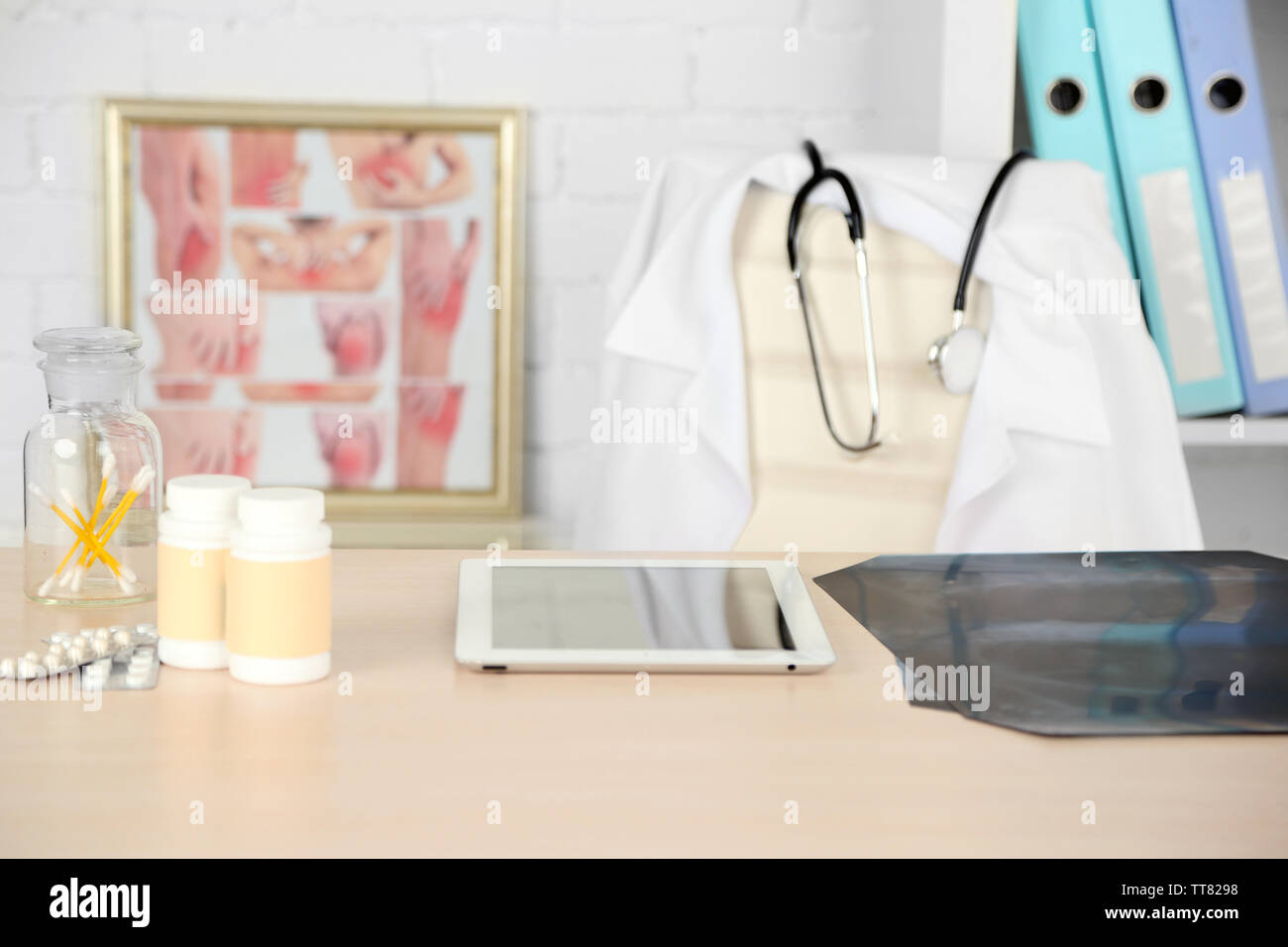 Doctor workplace in office Stock Photo - Alamy