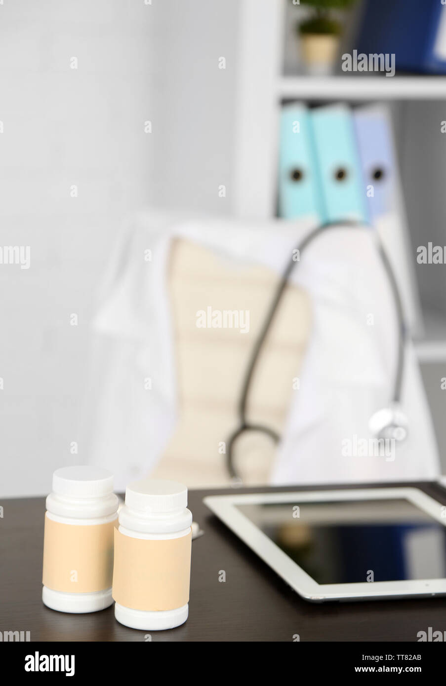 Doctor workplace in office Stock Photo - Alamy