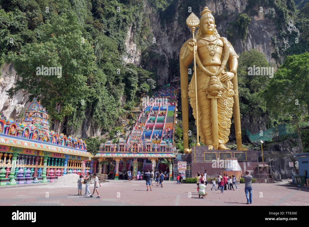 Batu Caves is a Malaysian tourism destination. It is a limestone hill ...