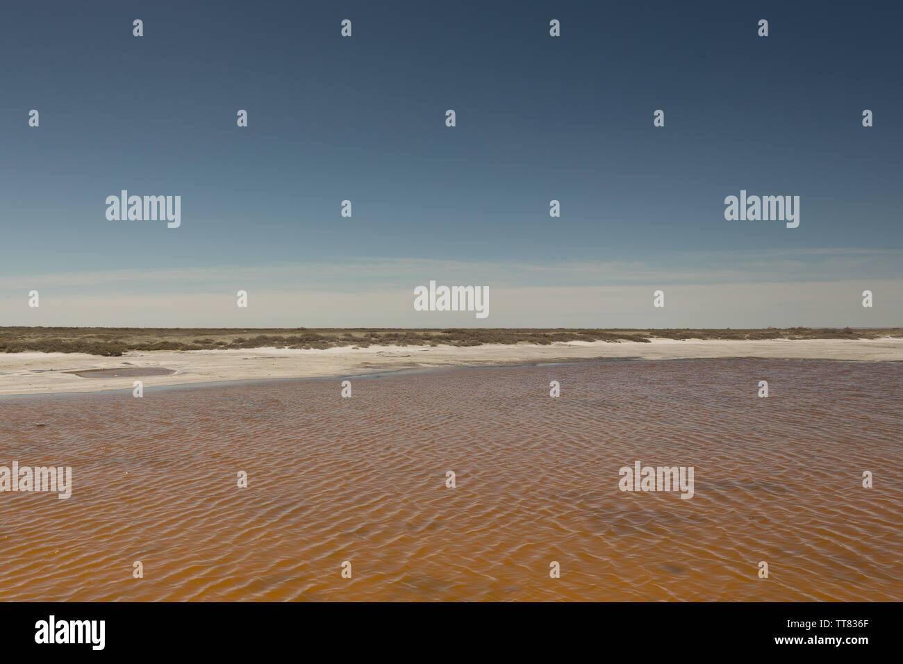 Aral sea.Part of the dried-up Aral sea,salt marshes and industrial ...