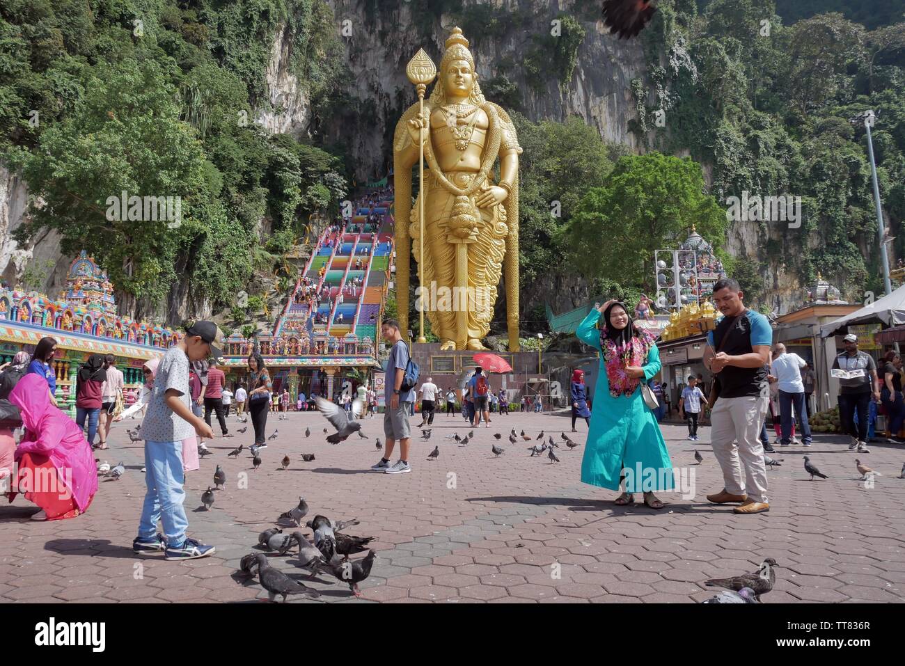 Batu Caves is a Malaysian tourism destination. It is a limestone hill ...