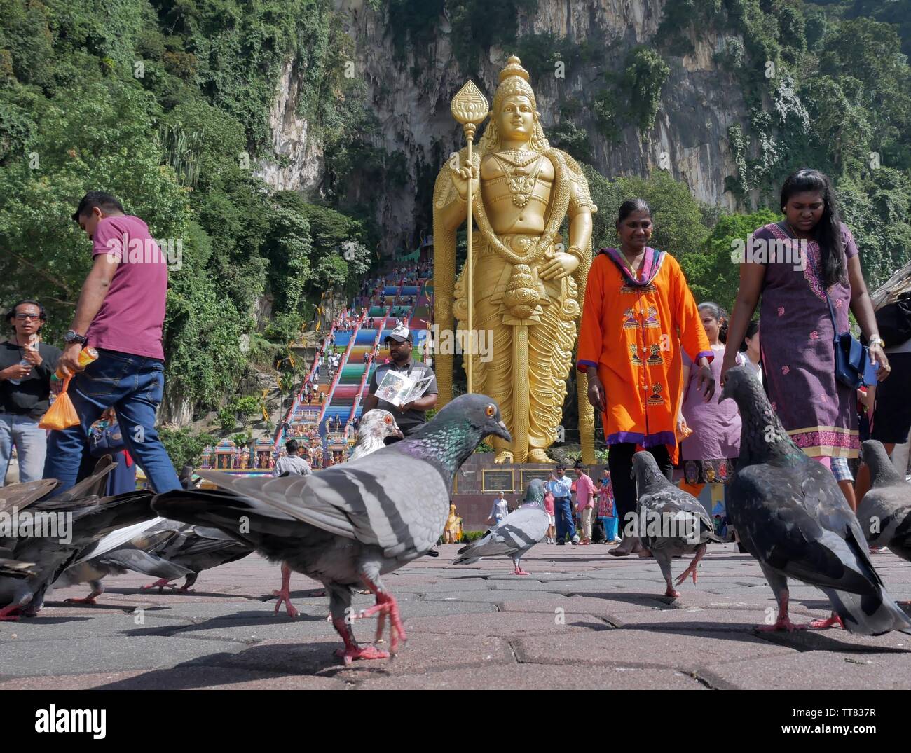 Batu Caves is a Malaysian tourism destination. It is a limestone hill ...