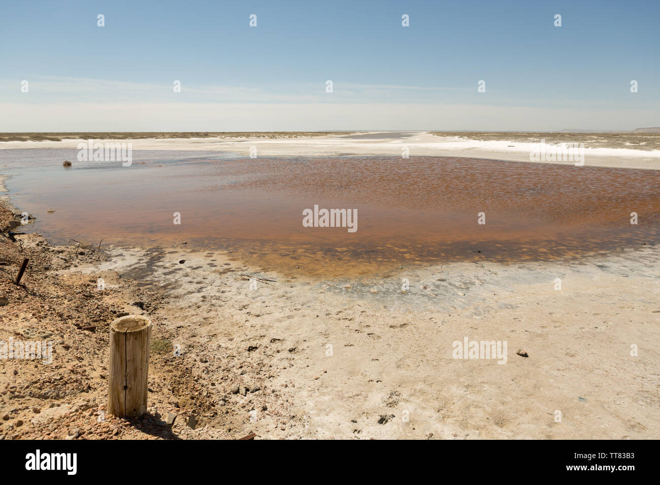 Aral sea.Part of the dried-up Aral sea,salt marshes and industrial ...