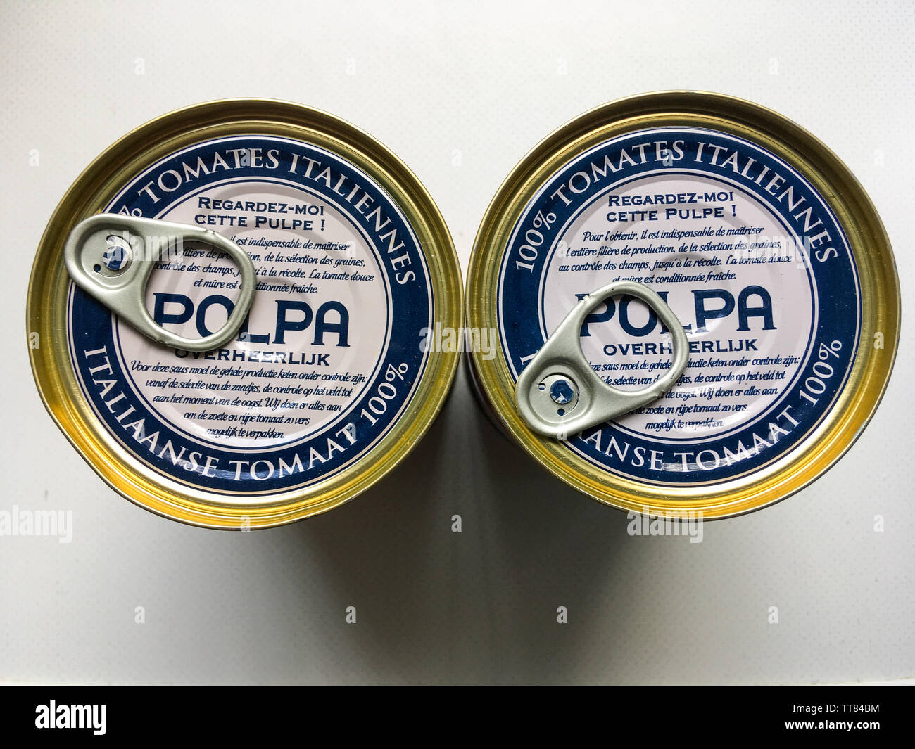 Italian Tomato pulp tin, France Stock Photo - Alamy