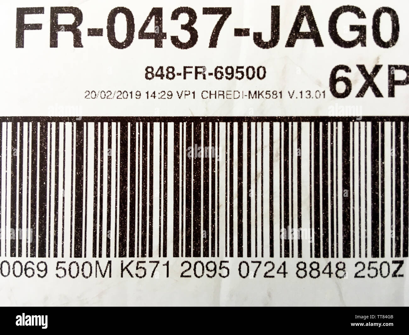 Barcode for pack shipping Stock Photo - Alamy