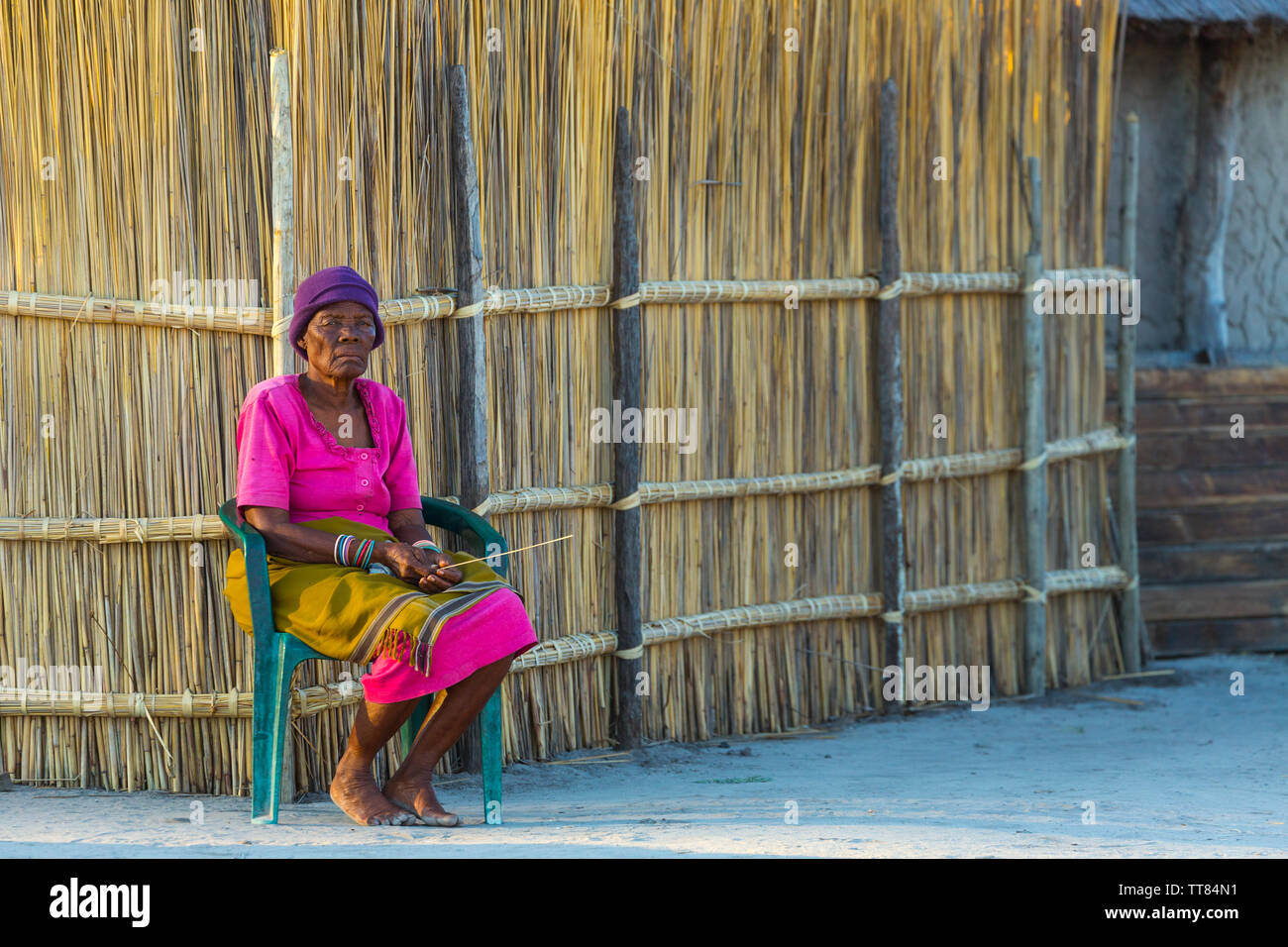 Botswana village aerial hi-res stock photography and images - Alamy