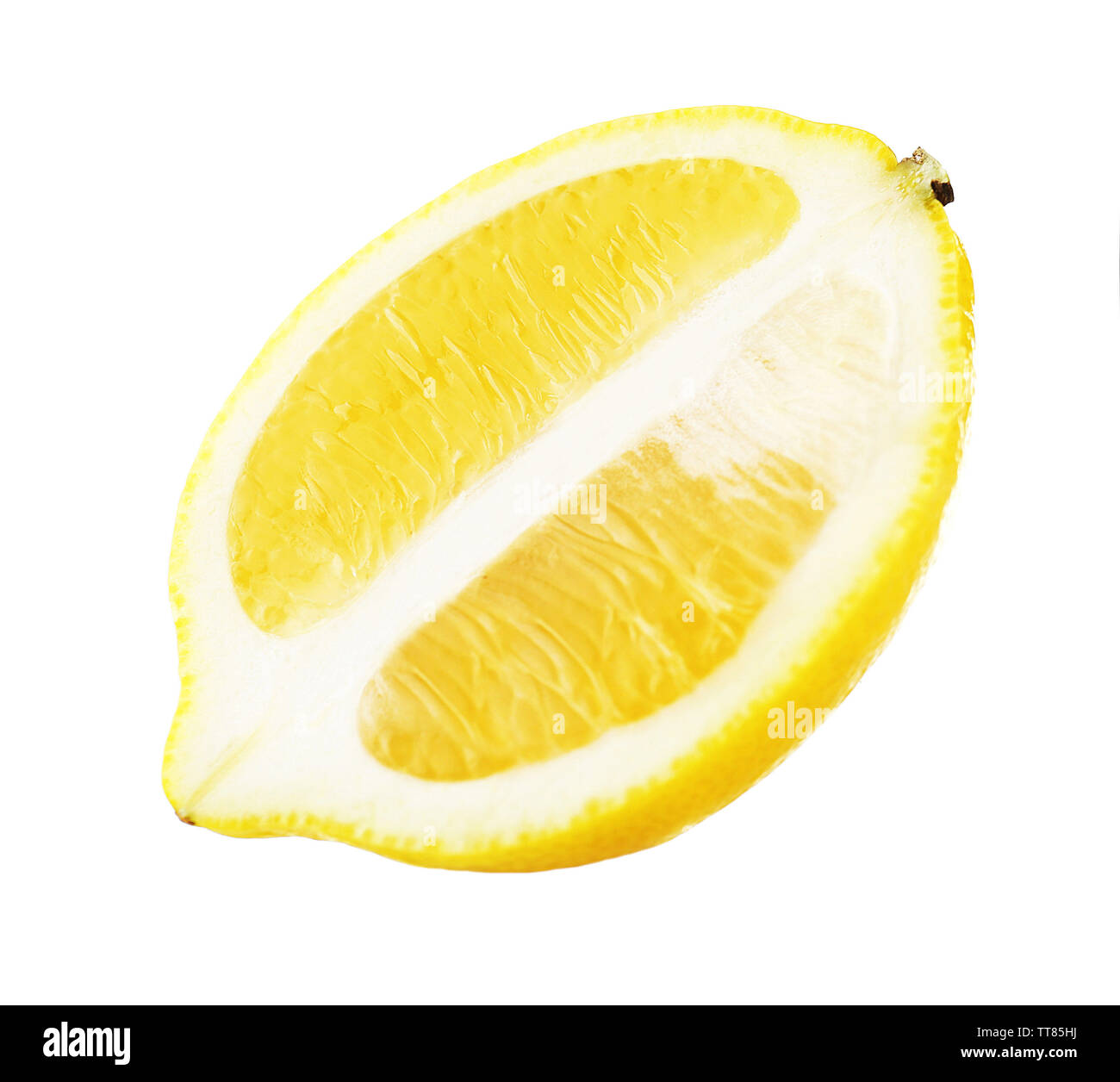 Juicy half of lemon isolated on white Stock Photo - Alamy