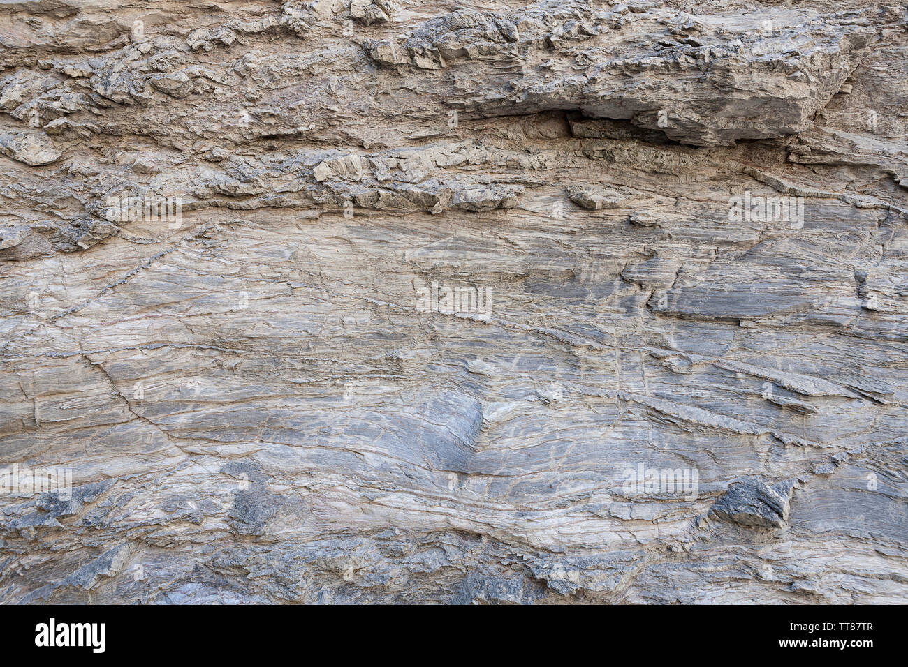 Natural texture of the rock surface, where you can see the lines drawn ...