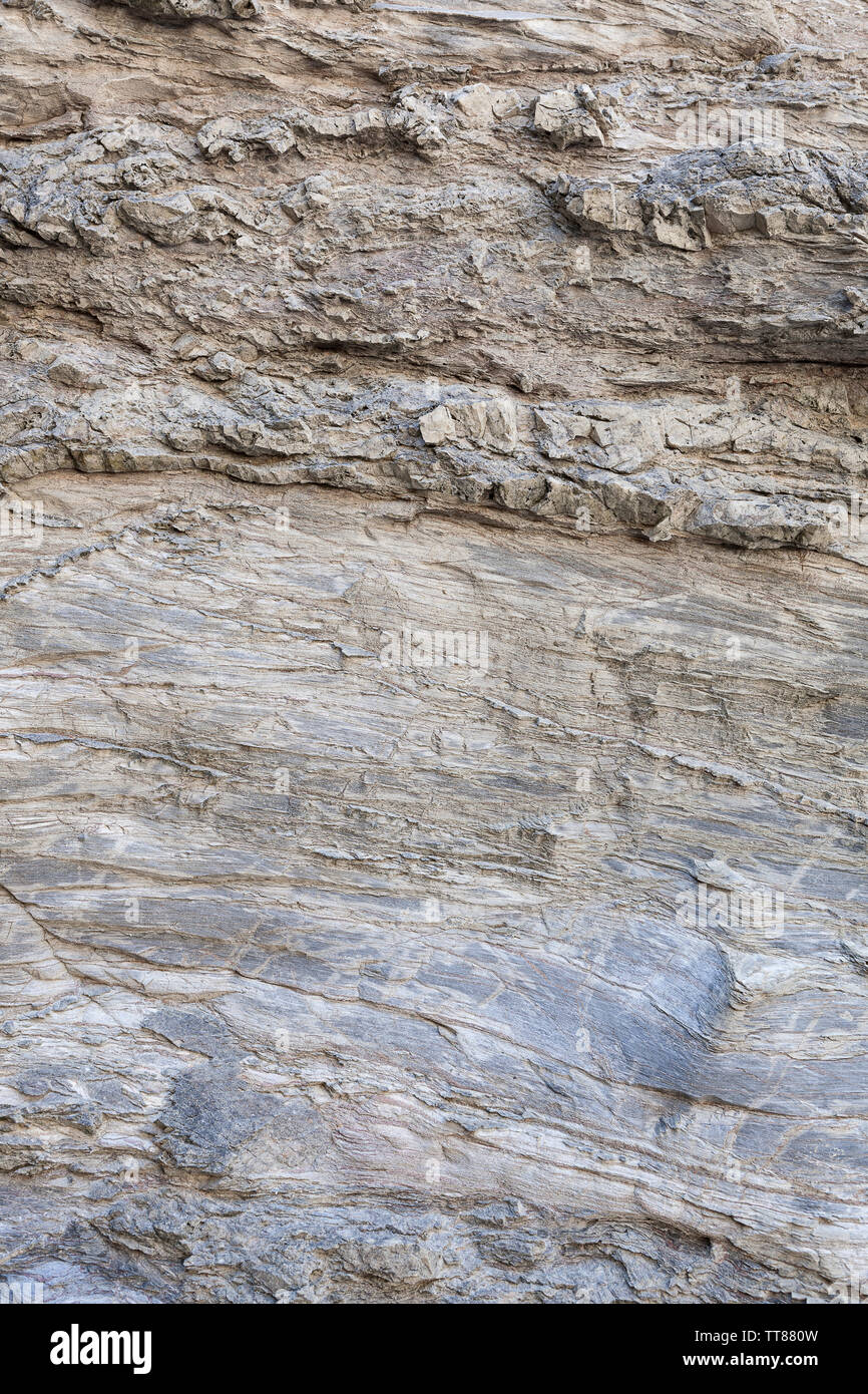 Natural texture of the rock surface, where you can see the lines drawn ...