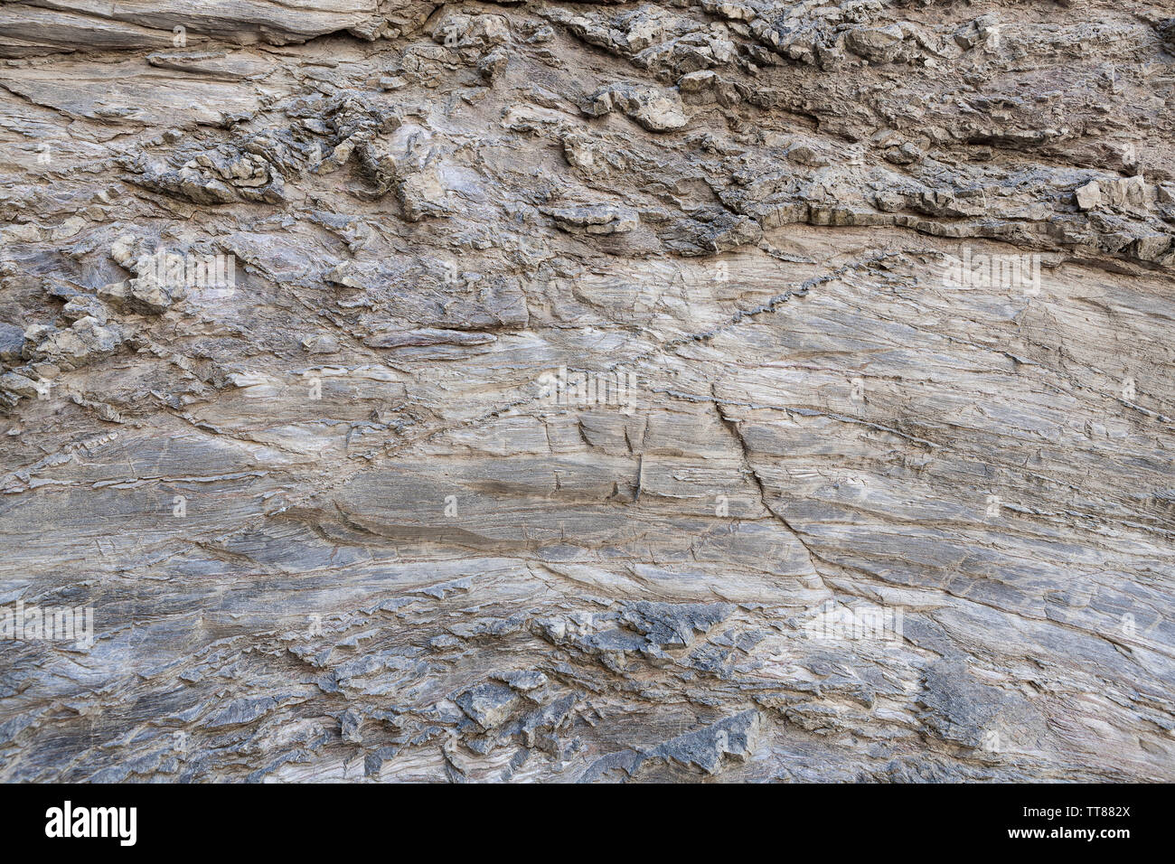 Natural texture of the rock surface, where you can see the lines drawn ...