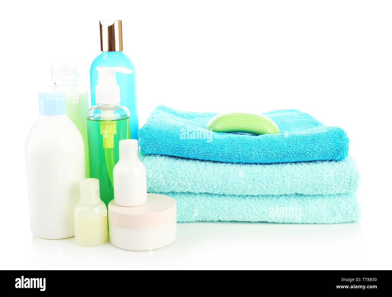 Shampoo body wash towels Cut Out Stock Images & Pictures - Alamy