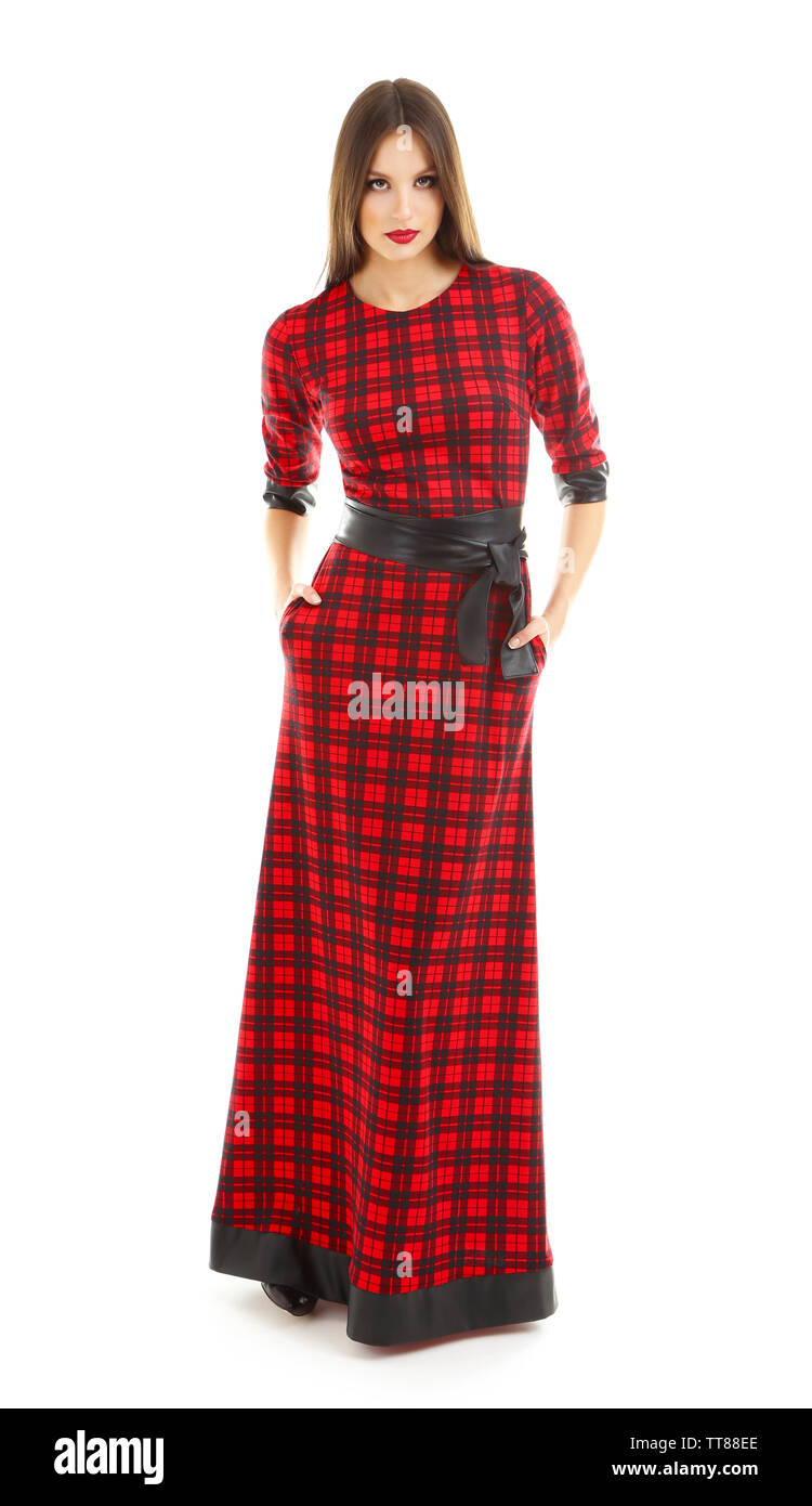 Model fashion show red Cut Out Stock Images & Pictures - Alamy