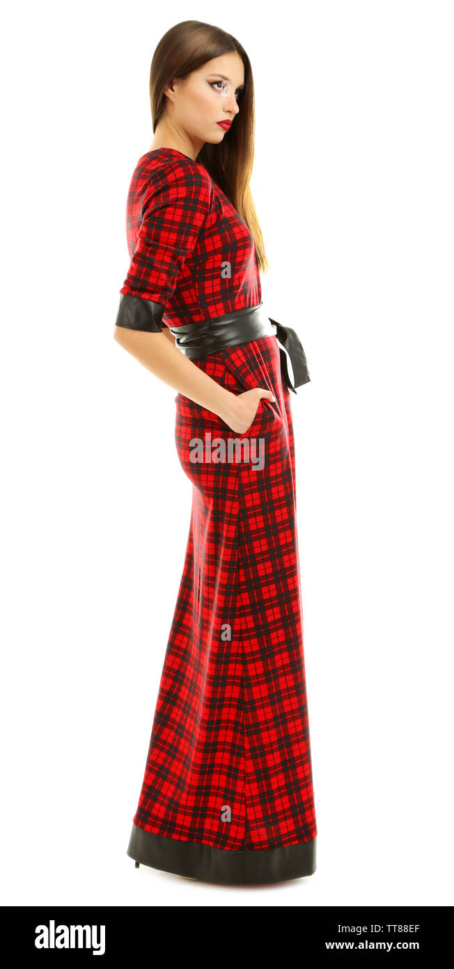 Model fashion show red Cut Out Stock Images & Pictures - Alamy