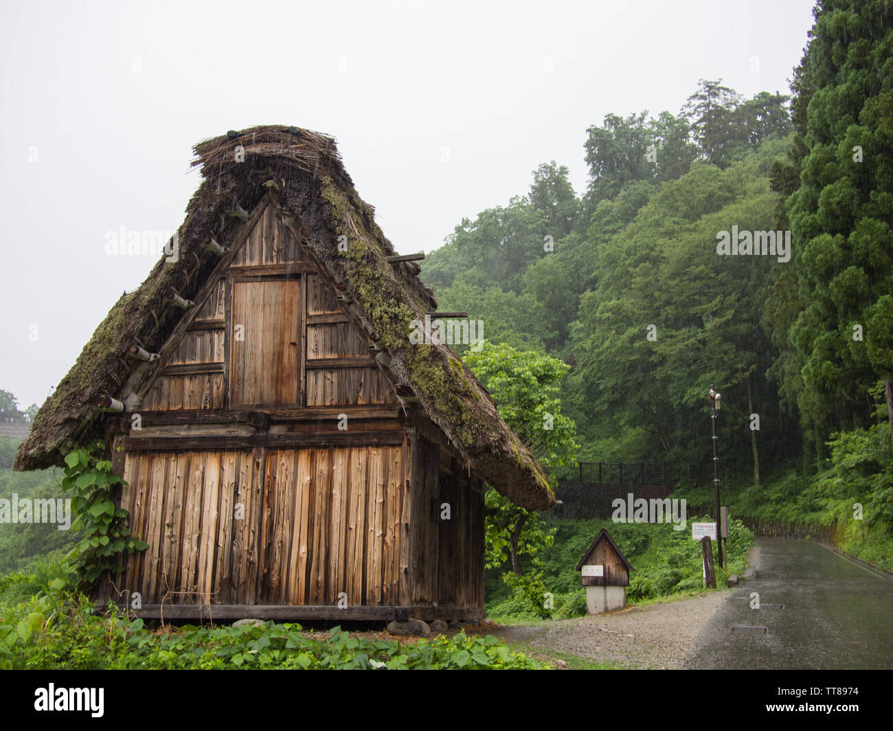 Houses constructed in gassho-zukuri or prayer hands style in the ...