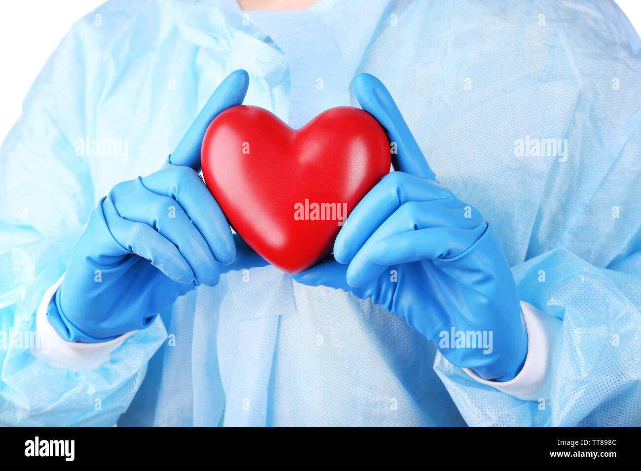 Decorative heart in doctors hands, close-up Stock Photo - Alamy