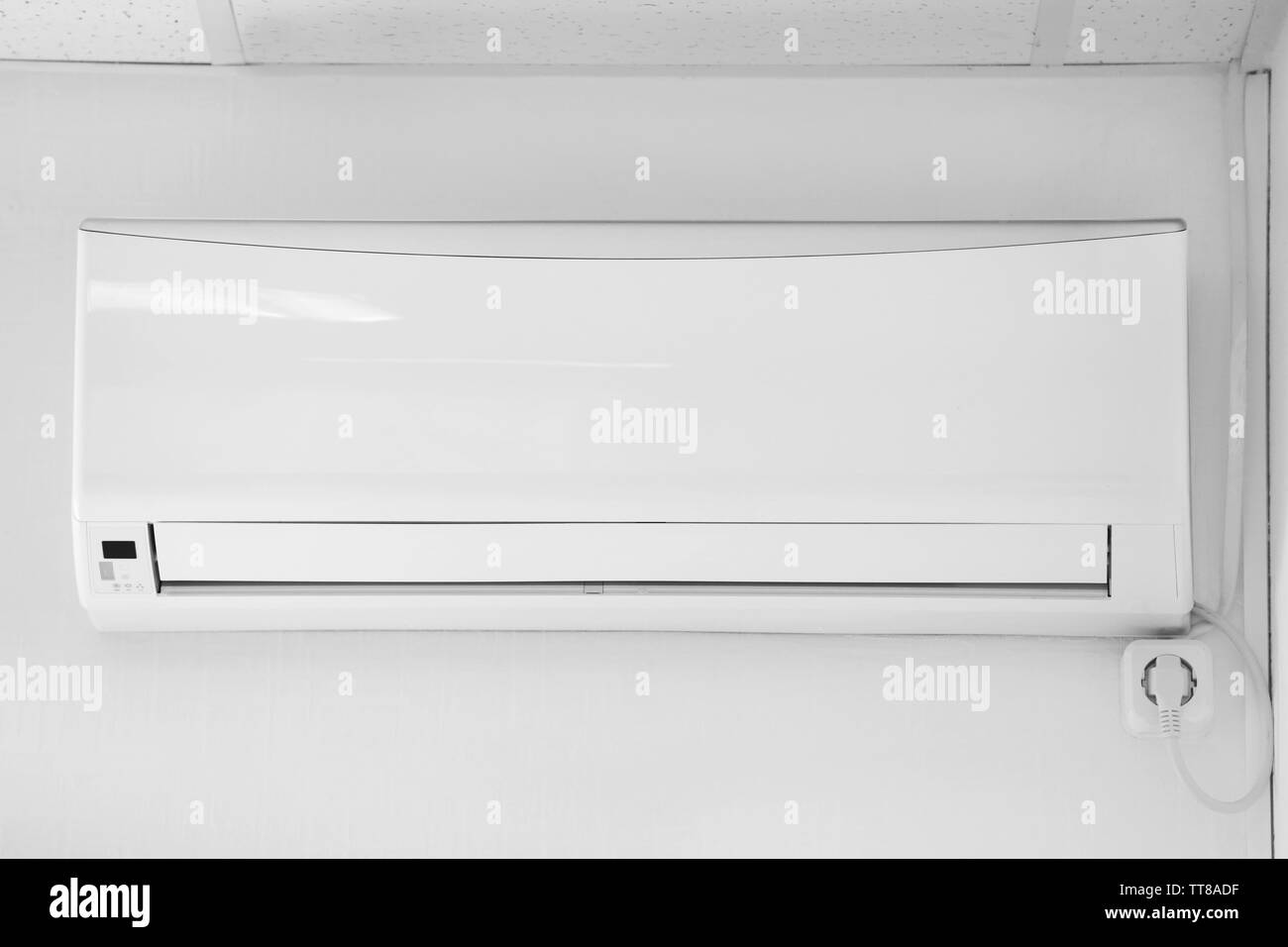Air conditioner on wall background Stock Photo - Alamy