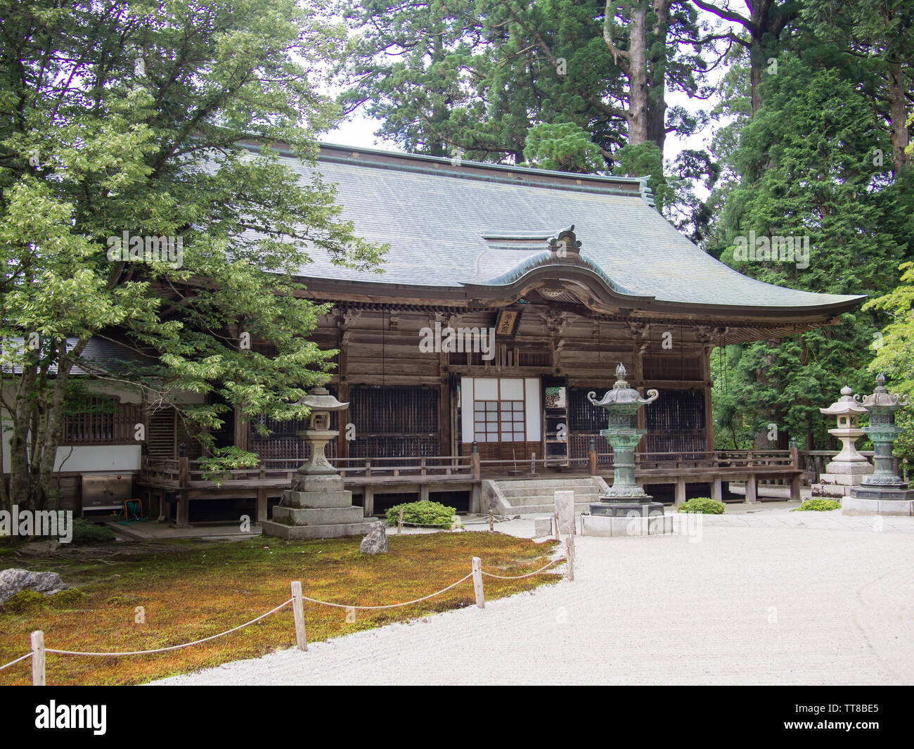Jodoin of Enryaku-ji Temple in Otsu, Japan. This hall is the mausoleum ...