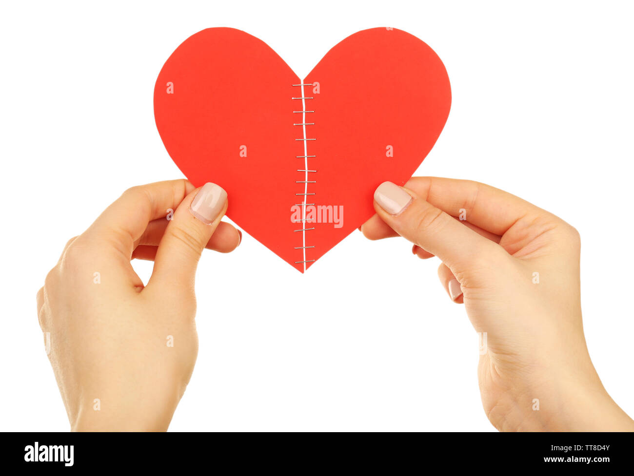 Fixed broken heart isolated on hi-res stock photography and images - Alamy
