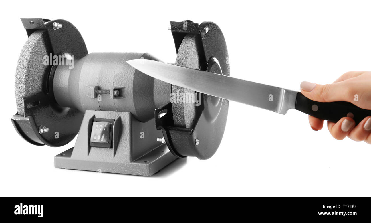 Process sharpening kitchen knife on hi-res stock photography and images ...