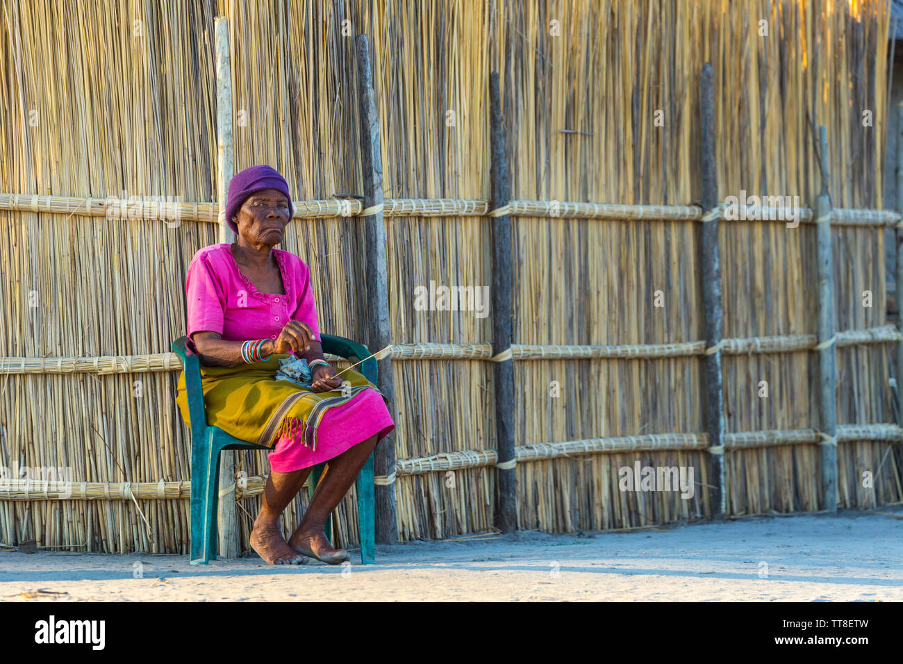 Botswana village aerial hi-res stock photography and images - Alamy