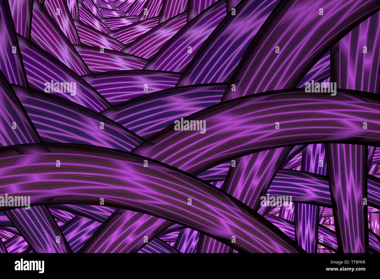 Multi-colored tangled colorful thread rope. Abstract fractal background ...