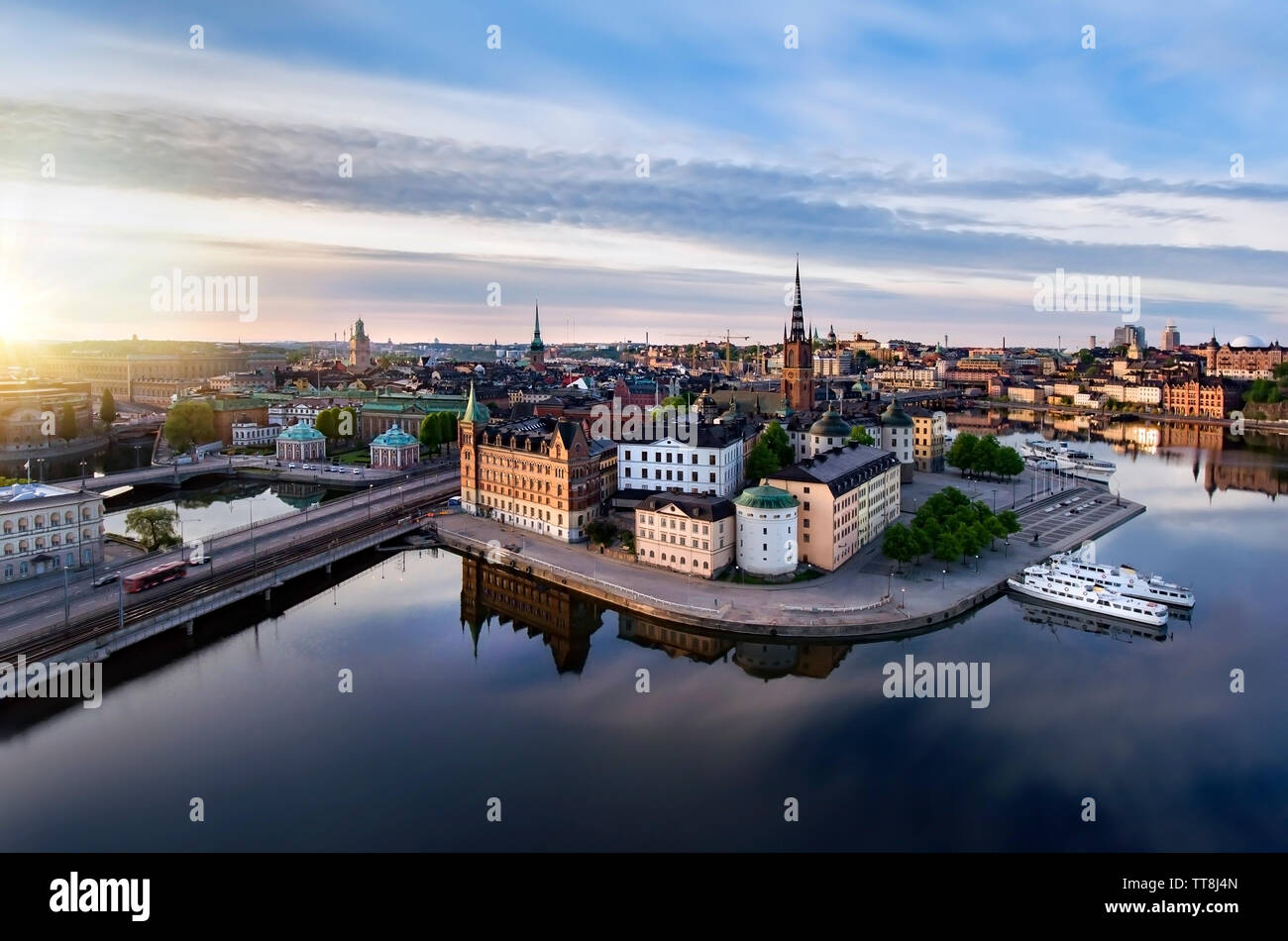 Panorama of Riddarholmen isle in Stockholm Stock Photo - Alamy