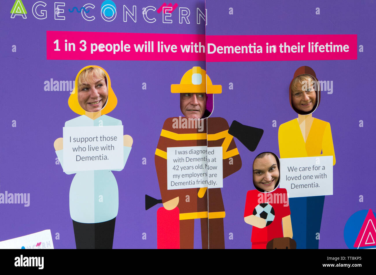 Age concern promotional awareness campaign stand at the Leyland Park ...