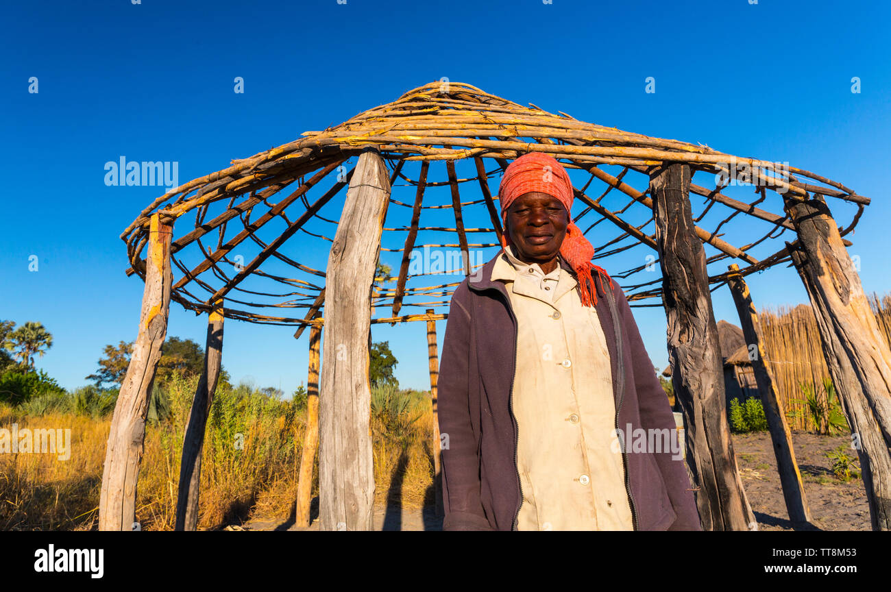 Botswana village aerial hi-res stock photography and images - Alamy