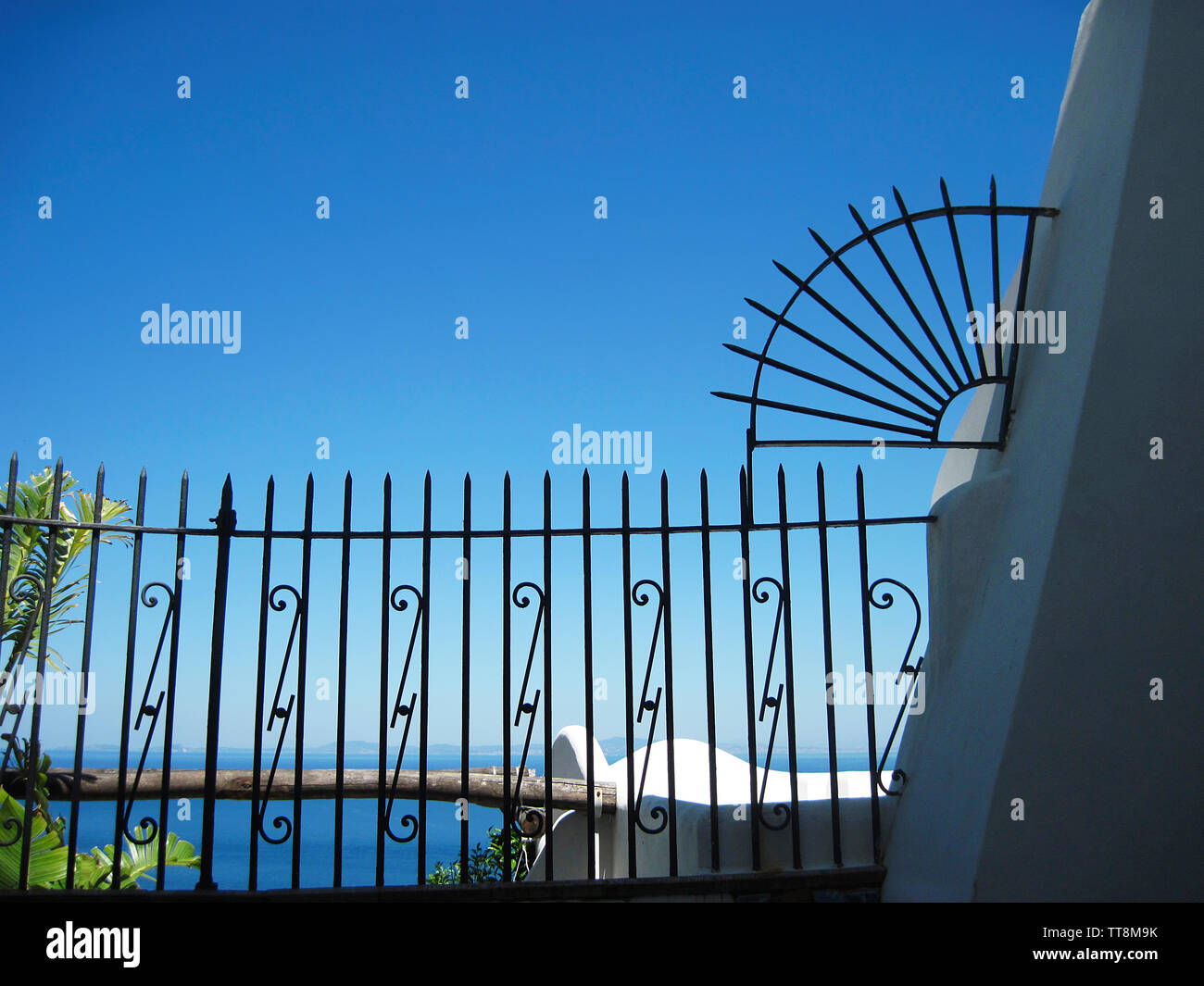 IRON RAILING OF A HOUSE IN CAPRI ISLAND, COAST, ITALY Stock Photo - Alamy