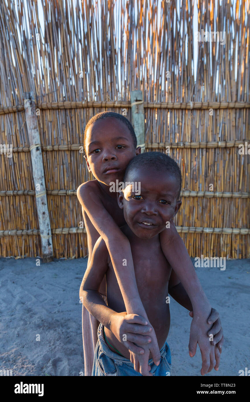 Botswana village aerial hi-res stock photography and images - Alamy
