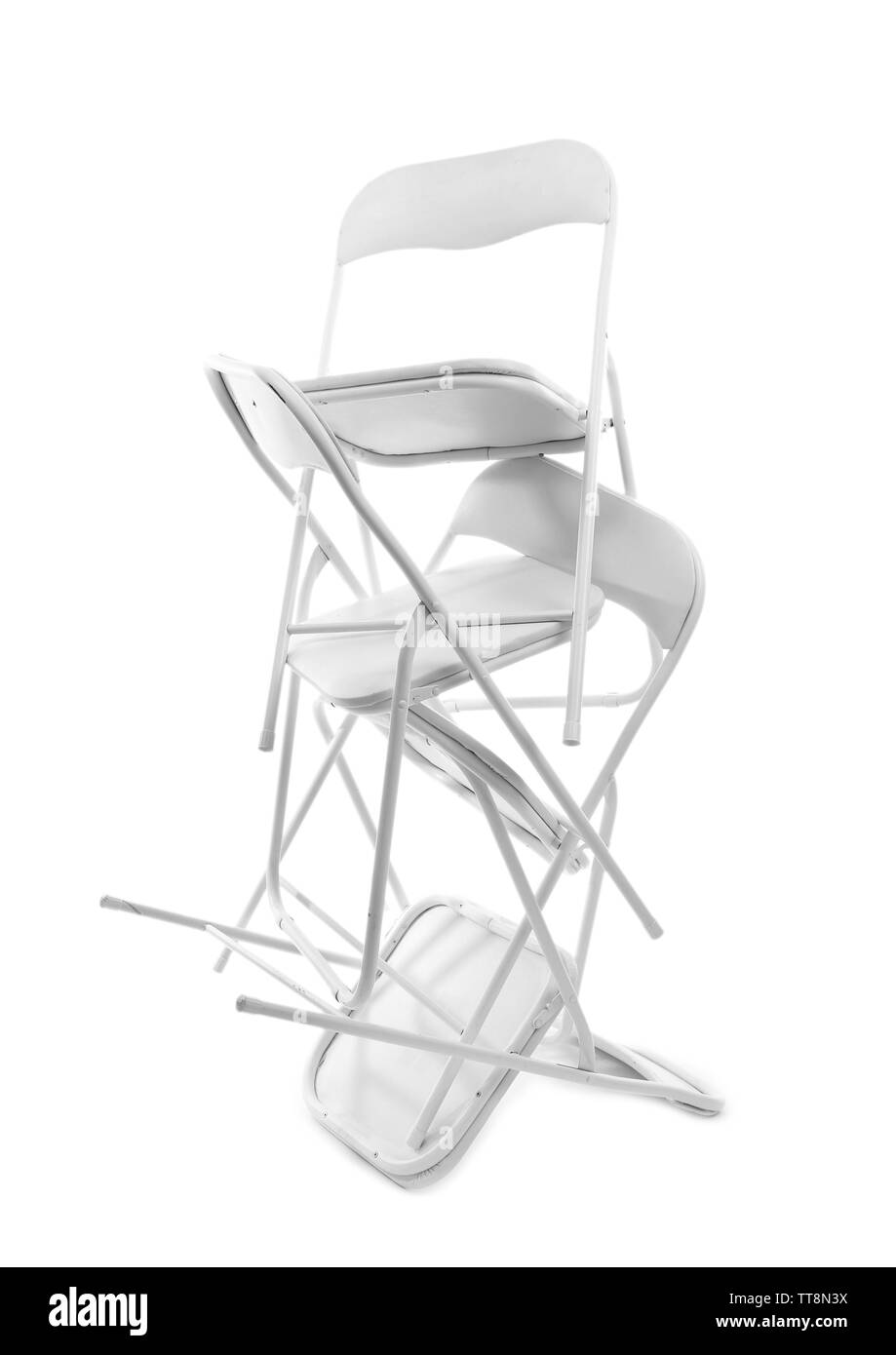 Stacking chairs Cut Out Stock Images & Pictures - Alamy