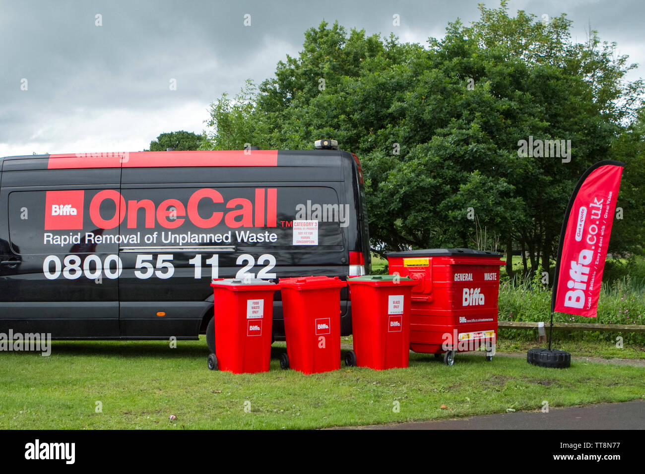 Biffa waste management promotional stand at the Leyland Park Festival ...