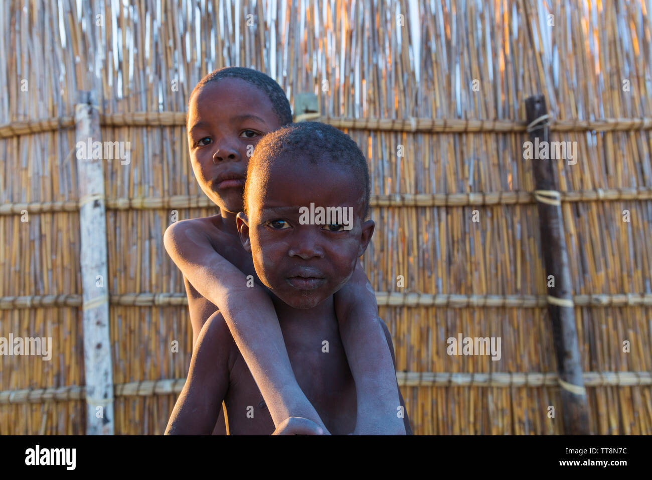 Botswana village aerial hi-res stock photography and images - Alamy