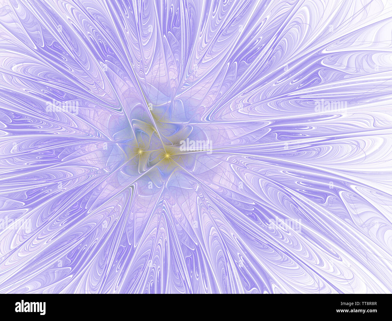 Fabulous fractal pattern in blue. Digital fractal art. Smooth blue ...