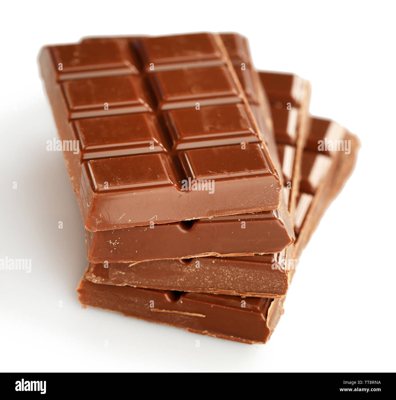 Sweet chocolate isolated on white Stock Photo - Alamy