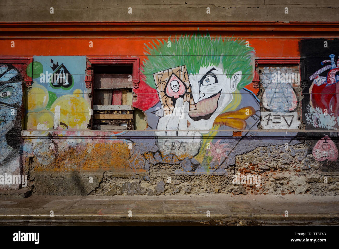 Street murals in the Callao Monumental arts district of Lima, Peru ...