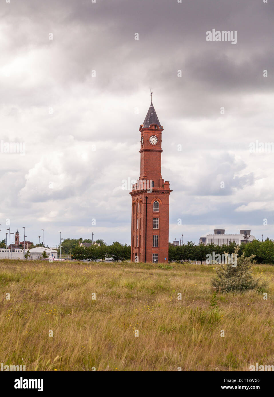 Clock tower at Middlehaven,Middlesbrough,England,UK Stock Photo - Alamy