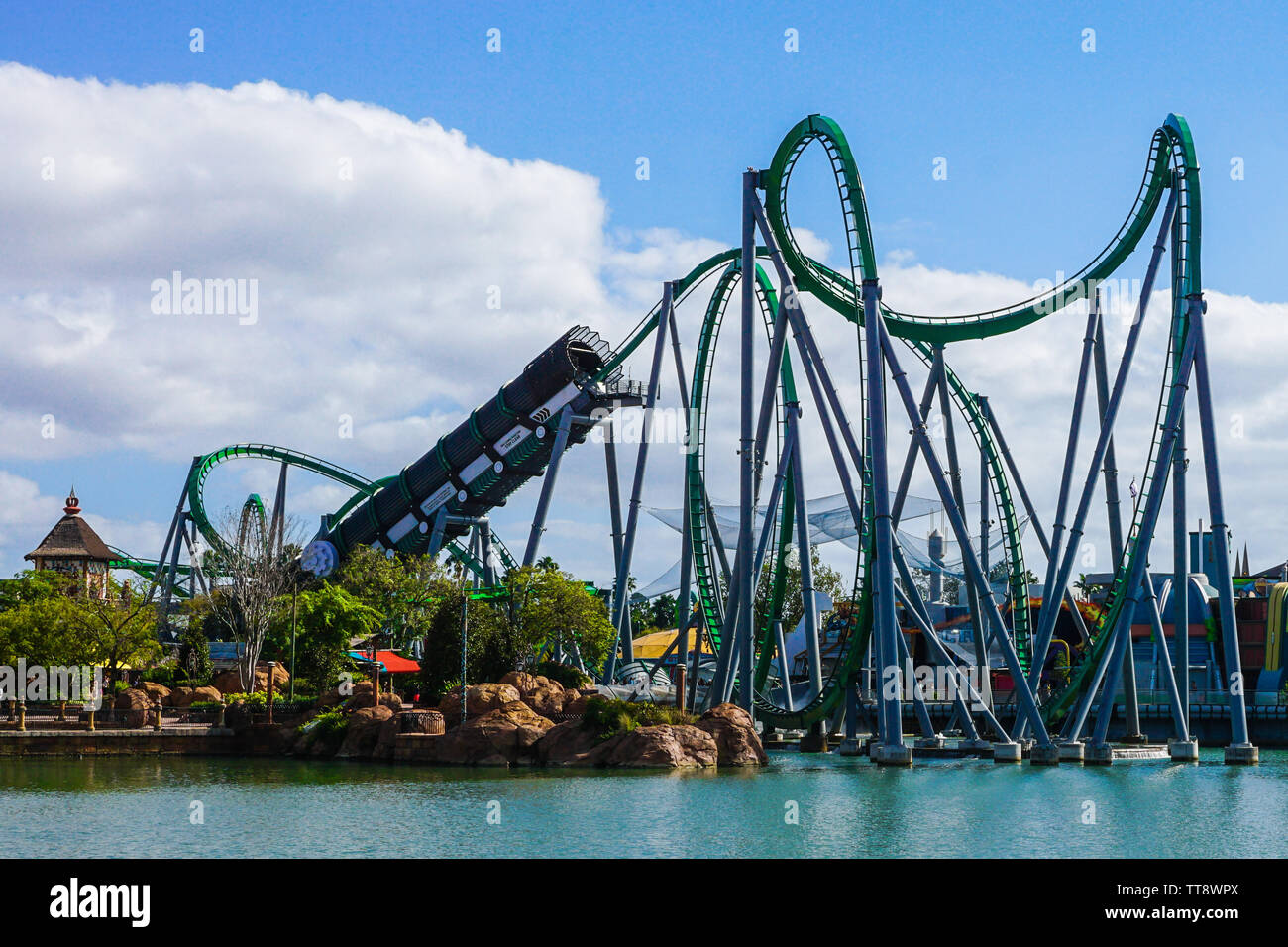 Hulk Roller Coaster Night