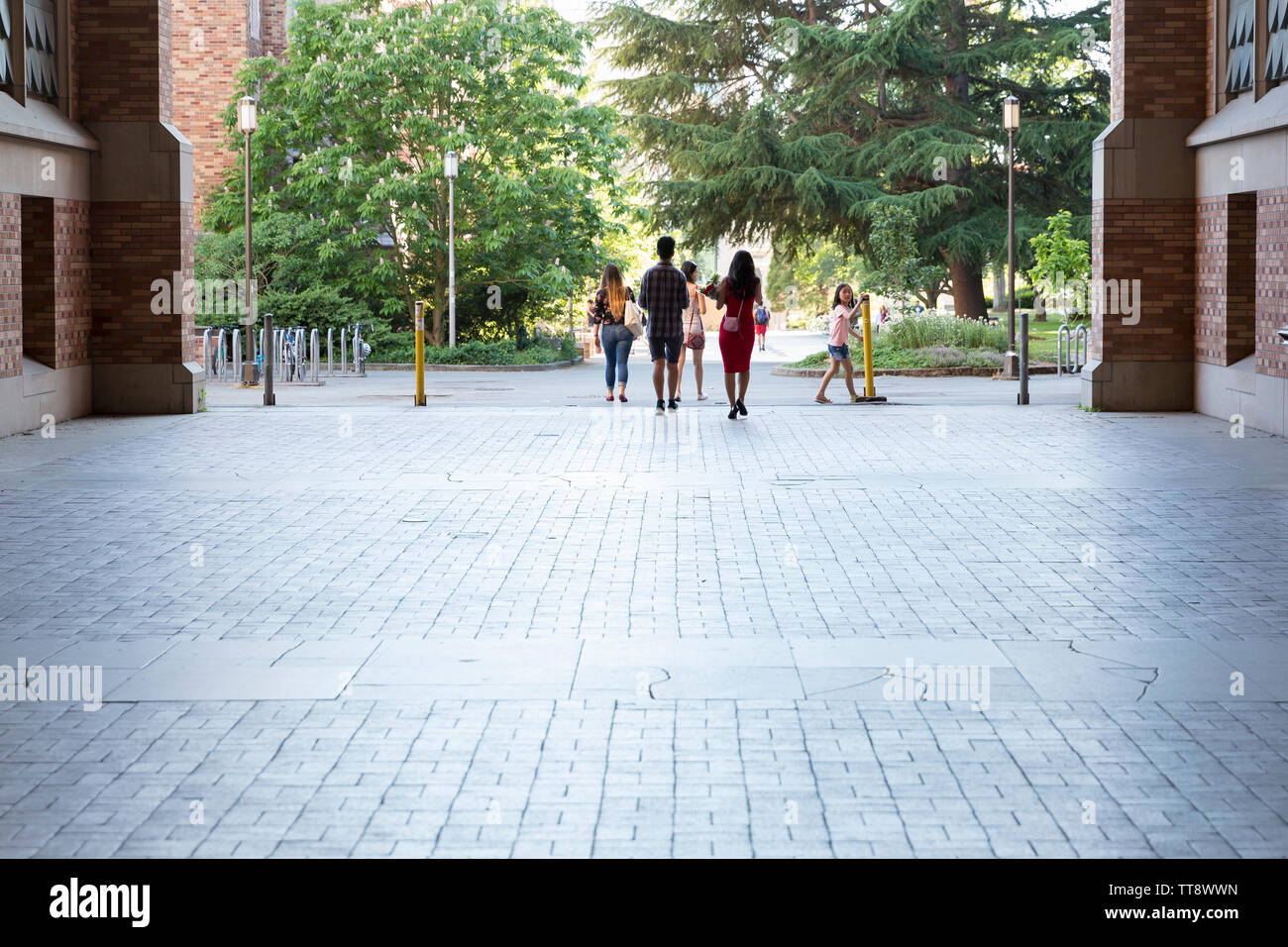 Families of graduating students arrive at the Allen Library during a ...