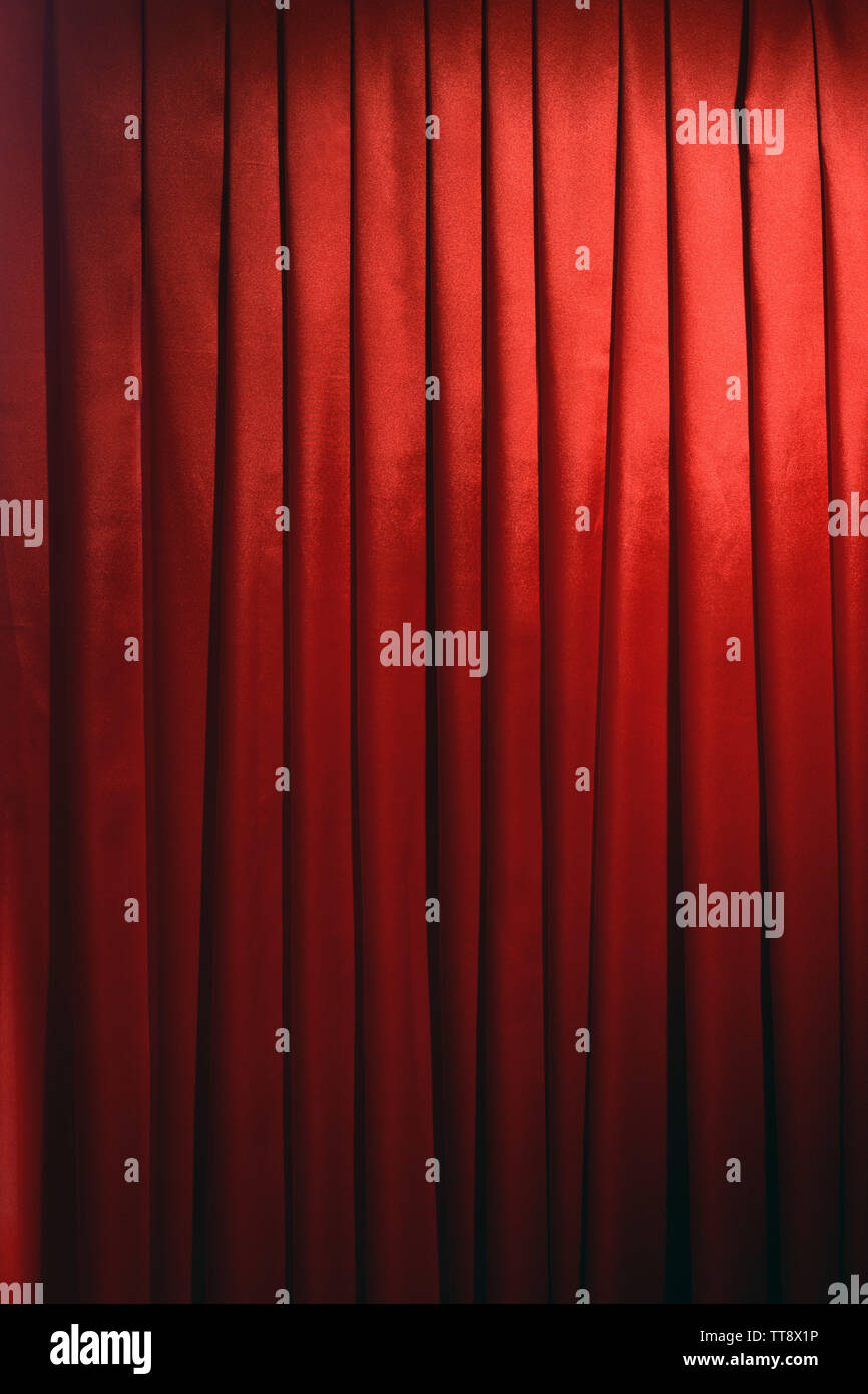 Red Curtain close-up Stock Photo - Alamy