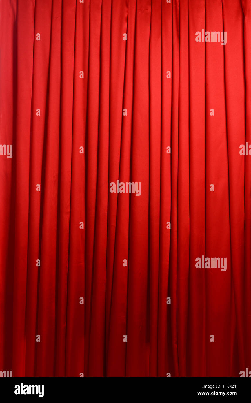 Red Curtain close-up Stock Photo - Alamy
