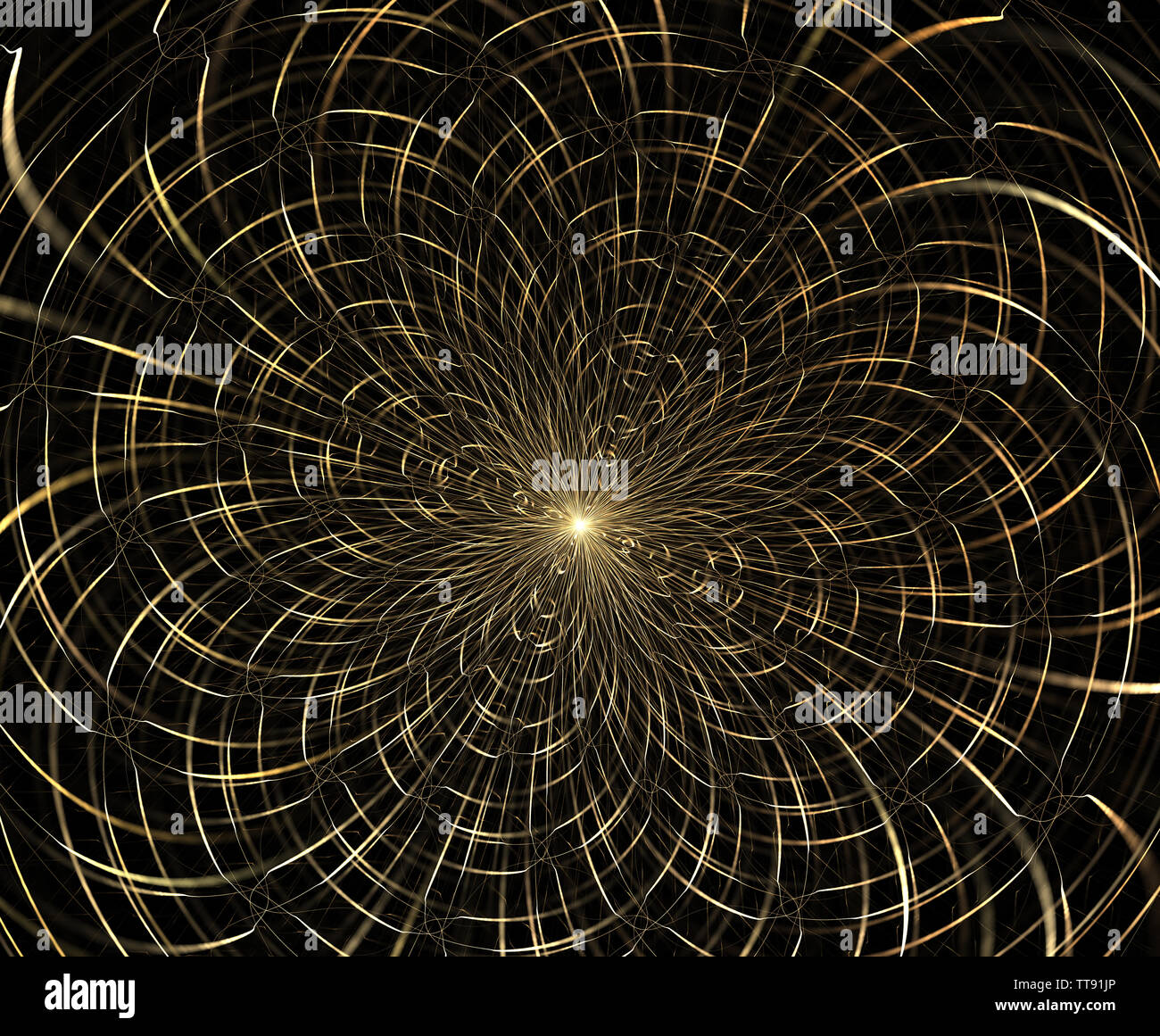 Abstract fractal composition. Magic explosion star with particles ...