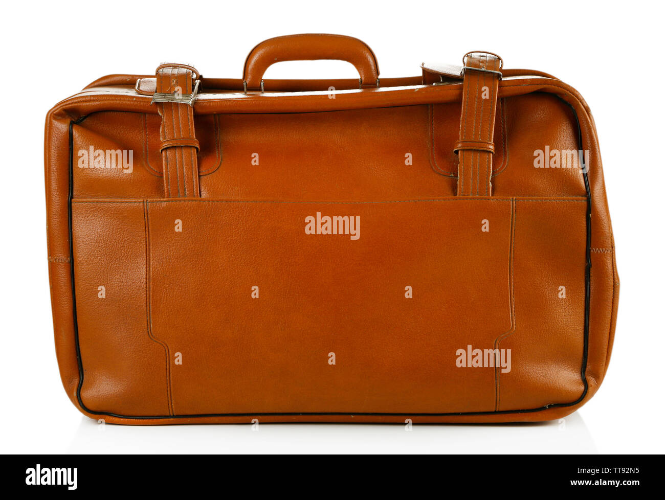 Brown suitcase on gray hi-res stock photography and images - Alamy