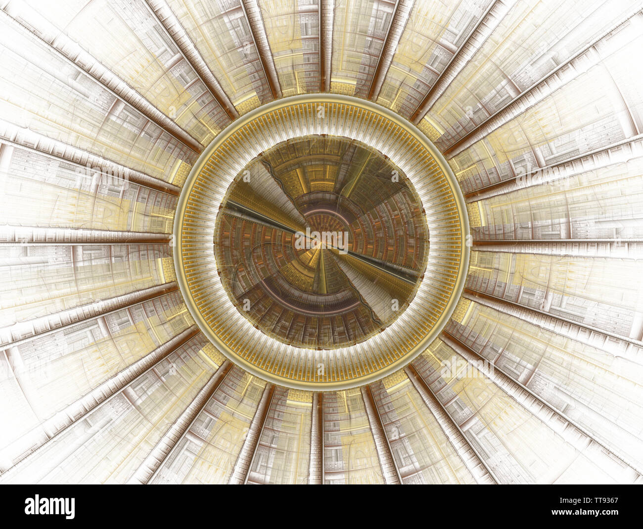 Fractal Radiation series. Abstract background made of radial geometric ...