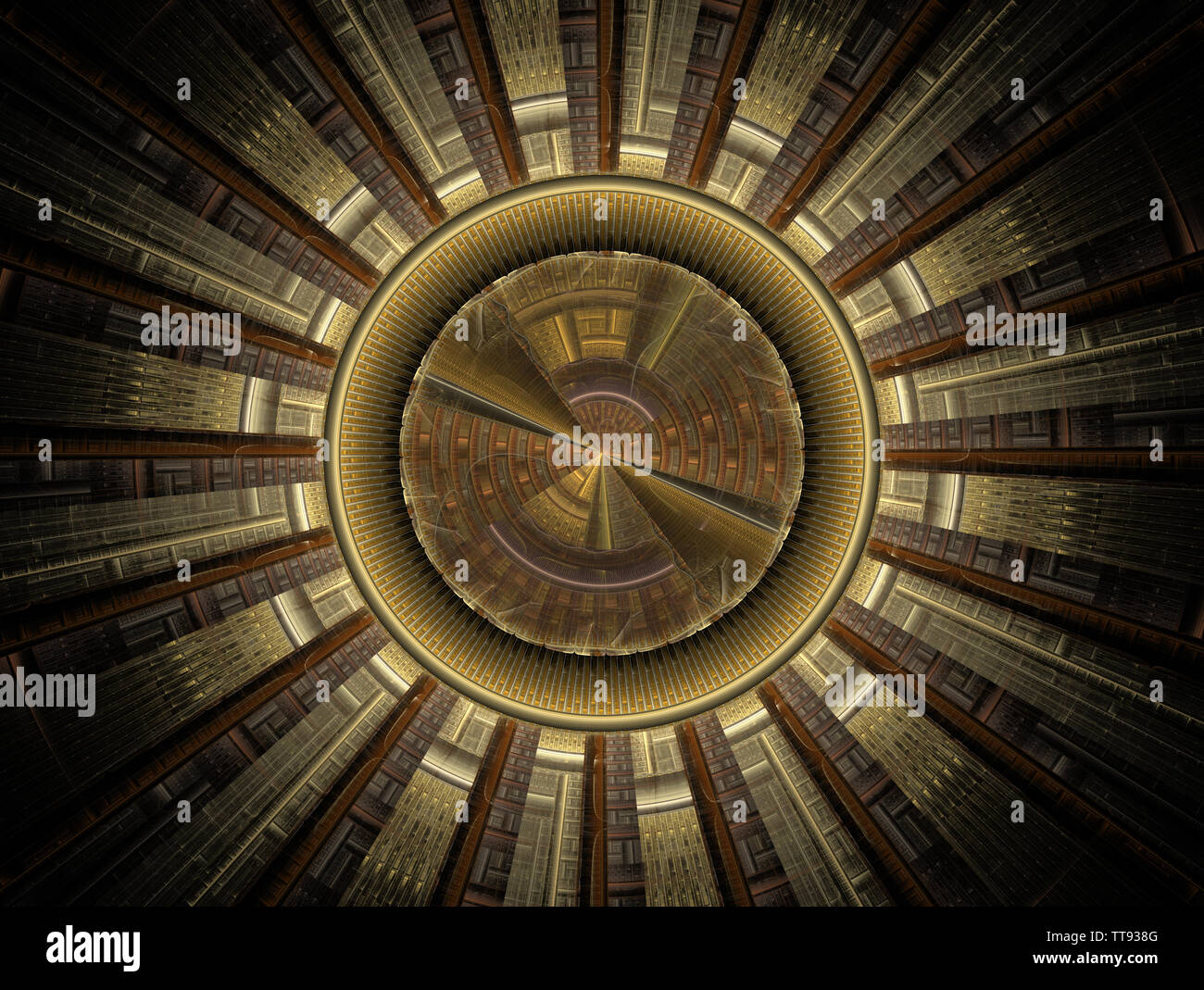Fractal Radiation series. Abstract background made of radial geometric ...