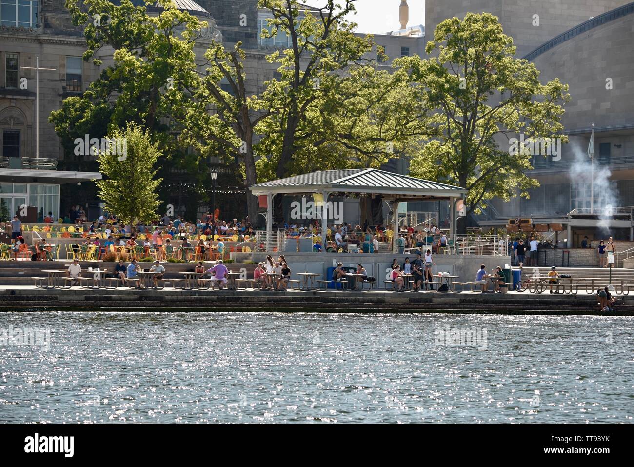 The Memorial Union Terrace at the University of Wisconsin campus, with ...
