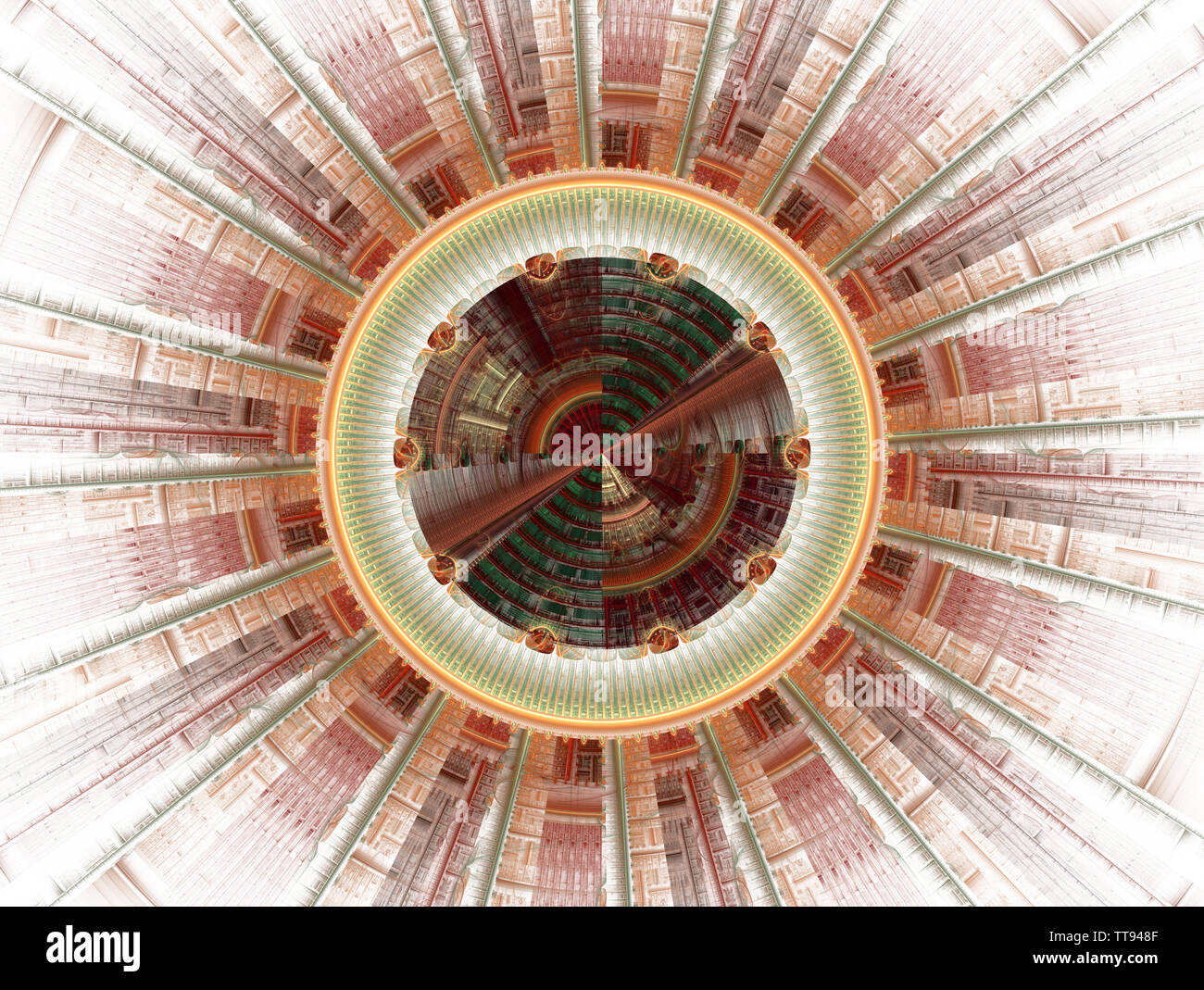 Fractal Radiation series. Abstract background made of radial geometric ...