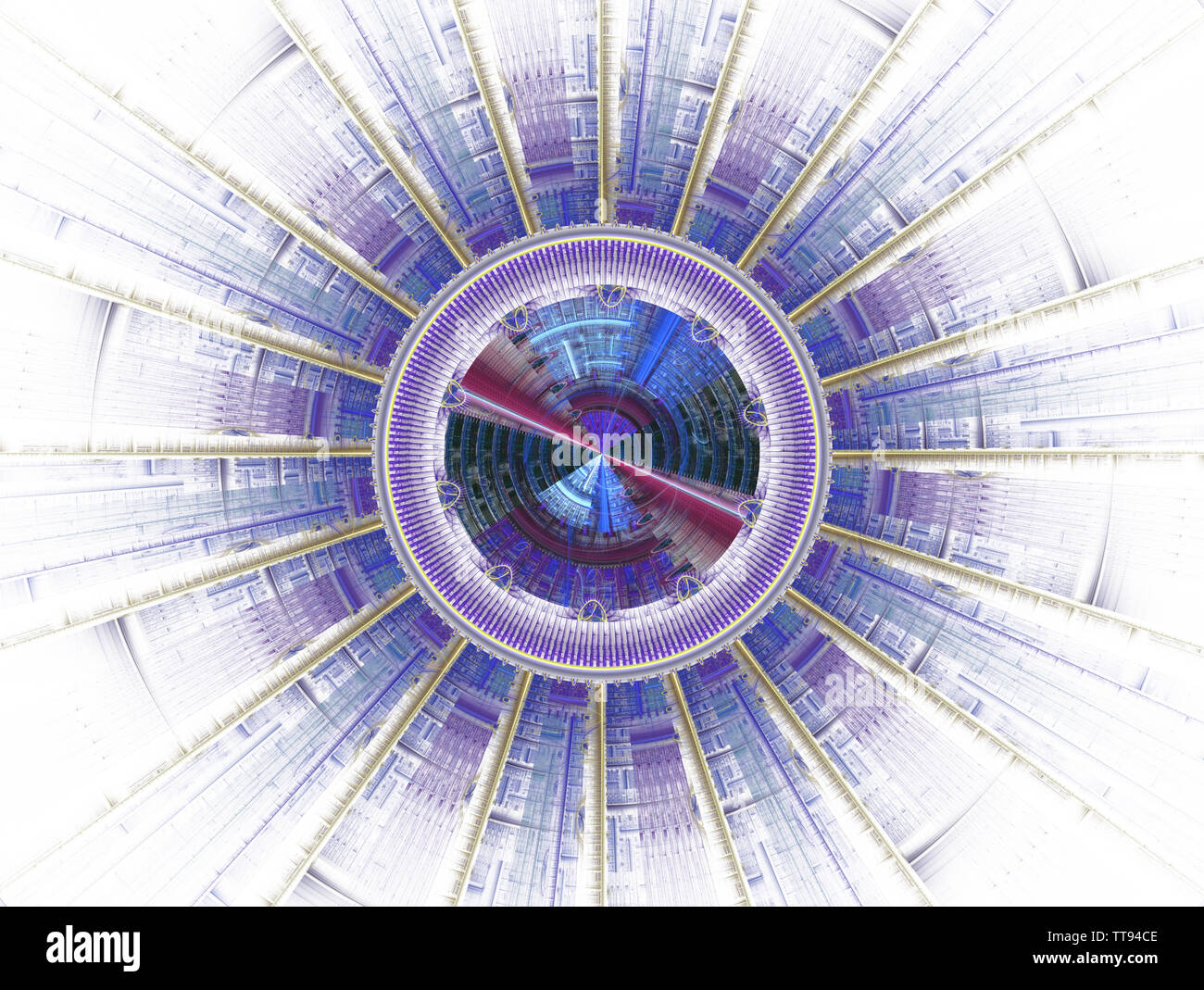 Fractal Radiation series. Abstract background made of radial geometric ...