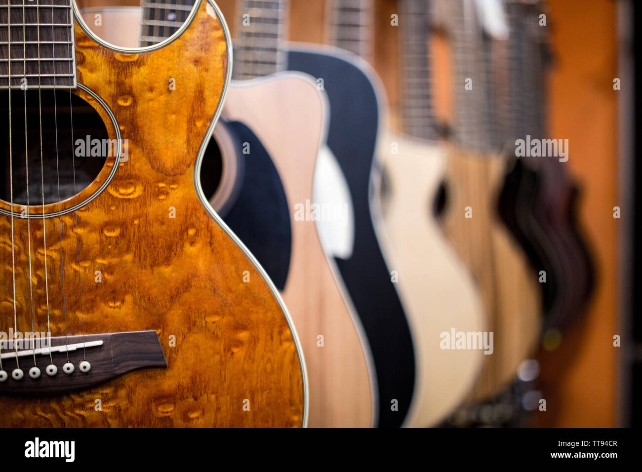 Guitars hanging on walls hi-res stock photography and images - Alamy