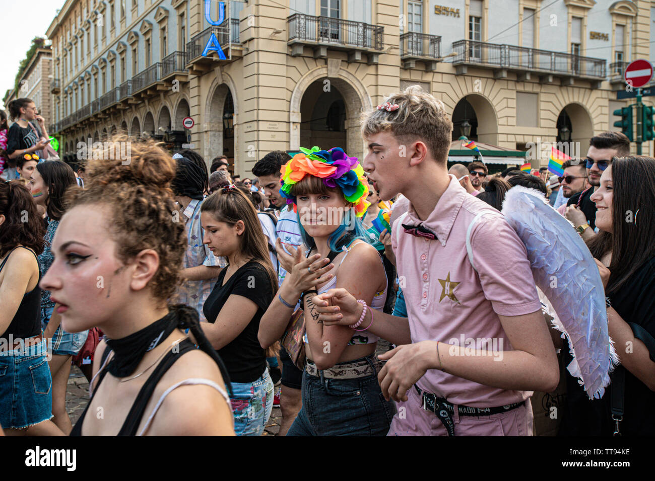 Turin, Italy. 15th June, 2019. Italy Piedmont Turin Gay Pride 2019 ...